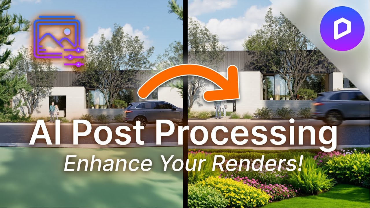 قوة الـ AI Post Processing في تحسين الريندر | D5 Render