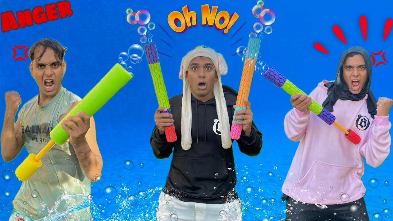 حرب المسدسات بعوامات المايه بين العيلة 🔫🛟😂 / Bassem Otaka/ اوتاكا