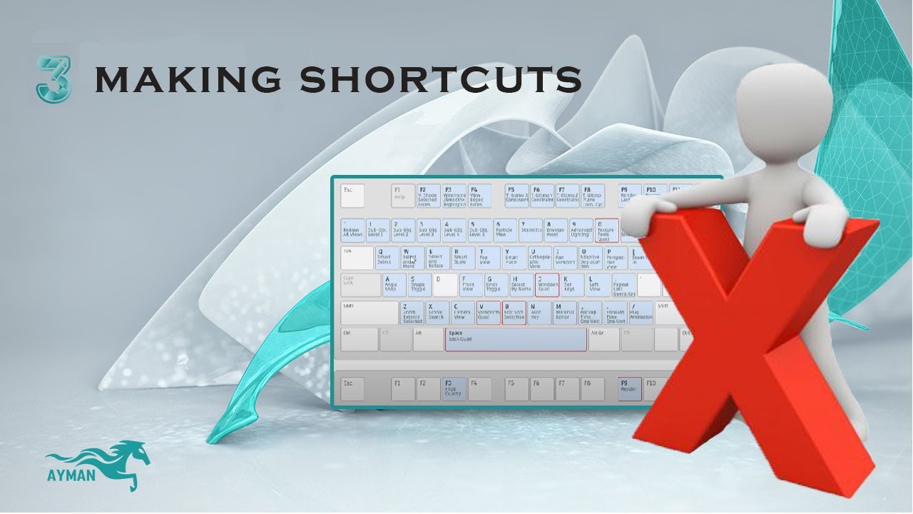 إختصارات الكيبورد فى الماكس 3D MAX بدون ماوس