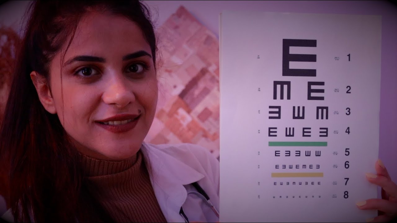 ASMR Arabic دكتورة عيون فحص النظر | ASMR Doctor Eye Exam