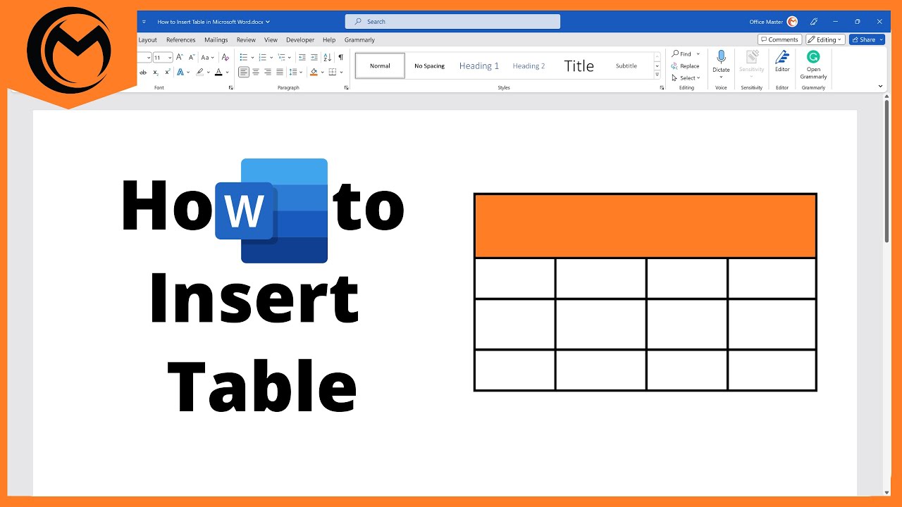 Microsoft Word Course - Table كورس ميكروسوفت ورد - الجداول