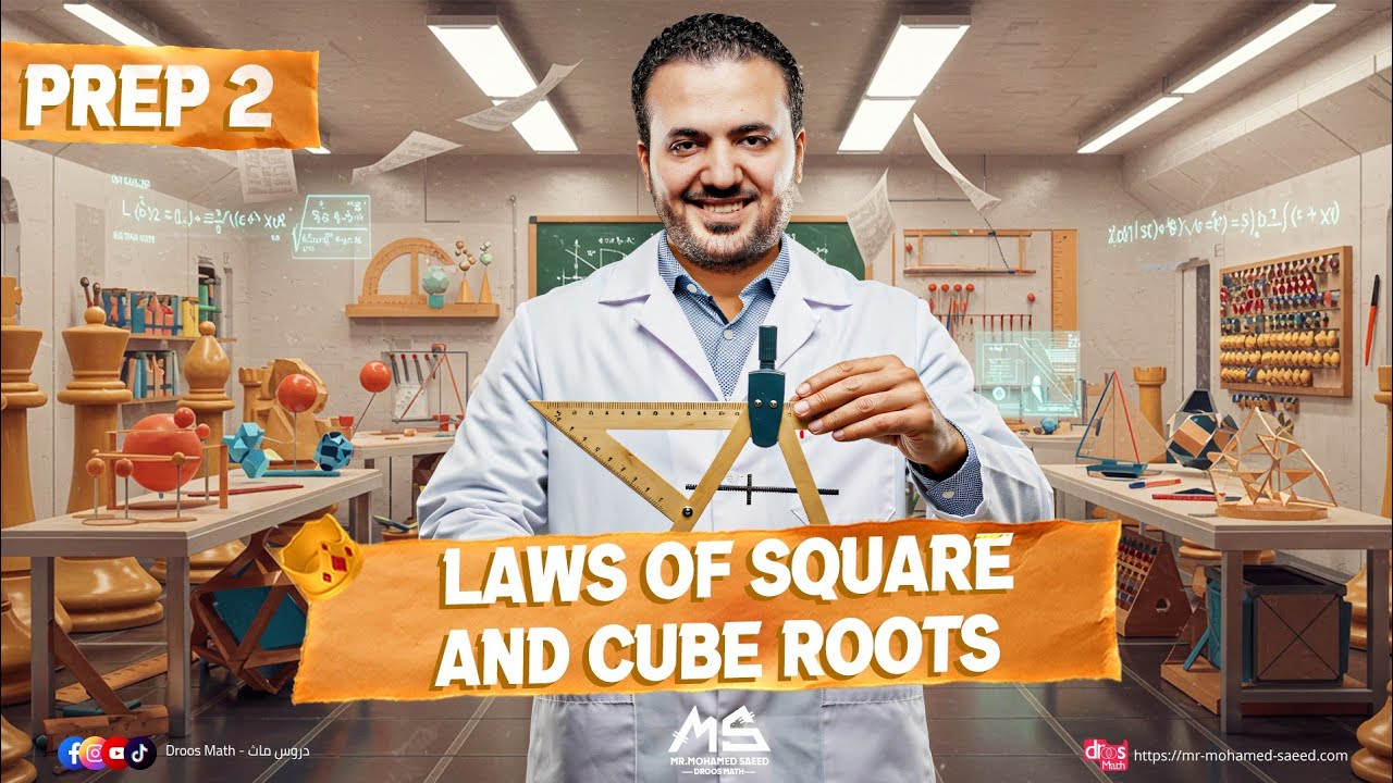 ماث تانية اعدادي ترم اول 2026 - Laws of Square and Cube Roots