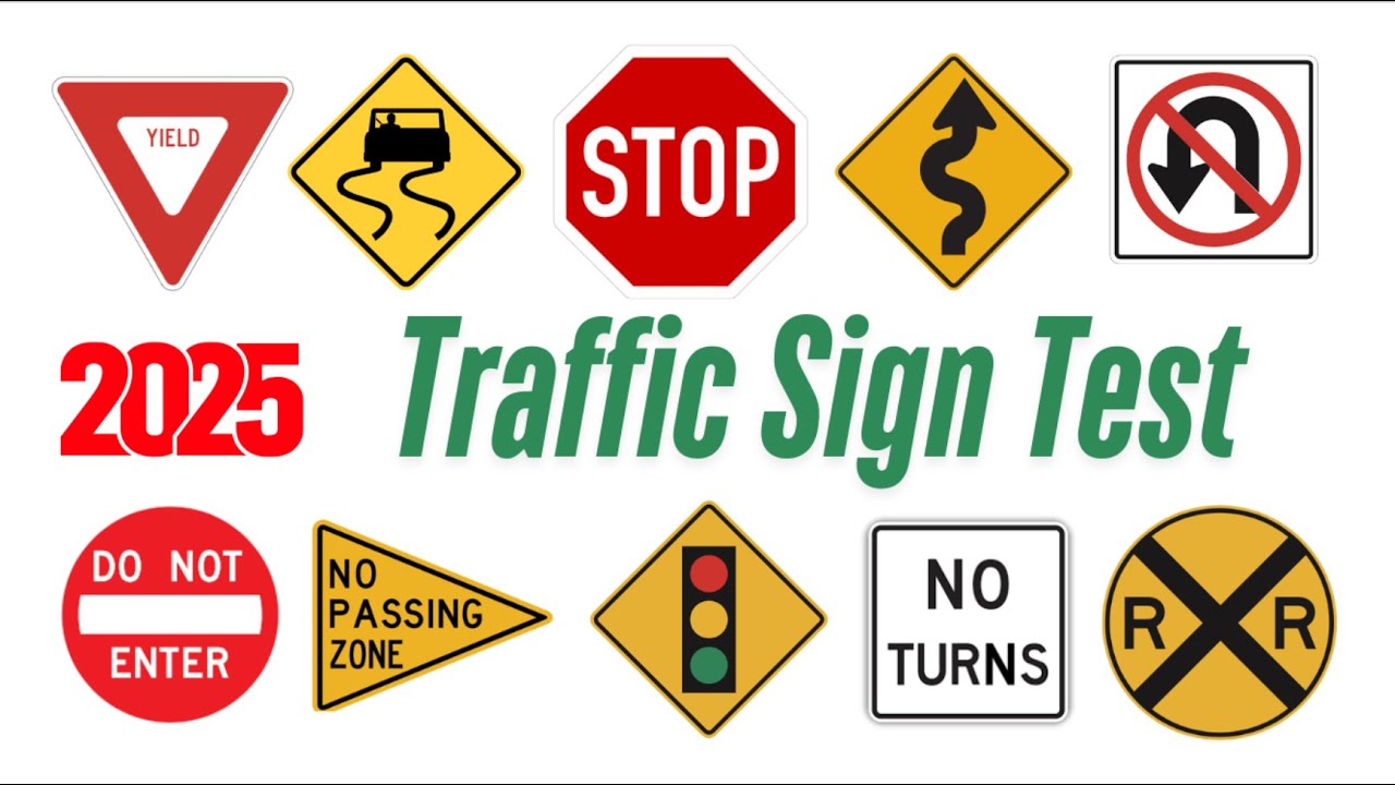 DMV Road Sign 2025 Complete Practice Test (WARNING SIGNS) with Explanation