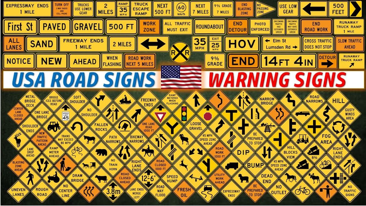USA ROAD SIGNS - All REGULATORY SIGNS